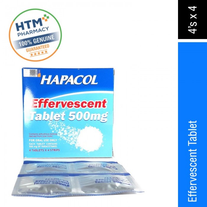 [Online Exclusive] Hapacol Effervescent Tablet 500mg 4x4's | Health ...