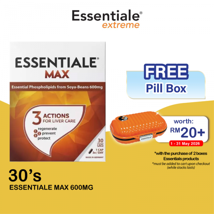 ESSENTIALE Max 600mg 30's for Liver Detox, Liver Supplement, Fatty ...