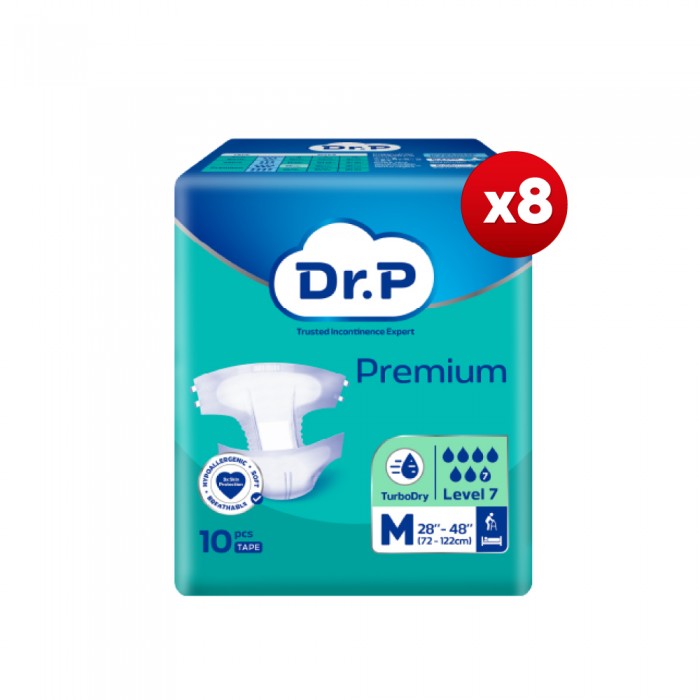 DR.P Premium Level 7 Tape M/L/XL (1 Carton) Adult Diapers Pants Murah ...