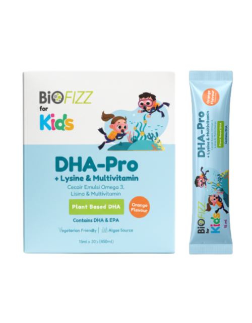 BIOFIZZ DHA-PRO Lysine & Multivitamin Emulsion 15ml x 30's for Kids