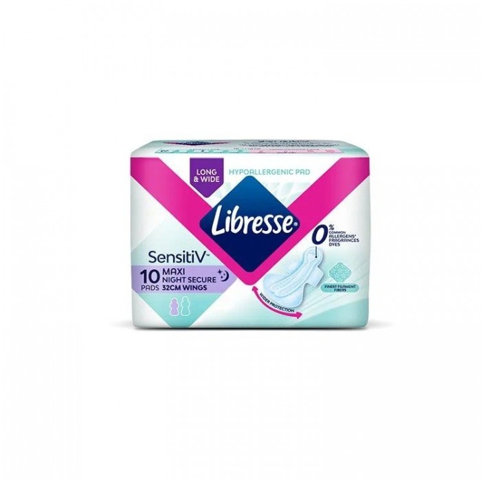 Libresse Sensitive Wing Wider Protection 32cm 10's (Night) | Health ...