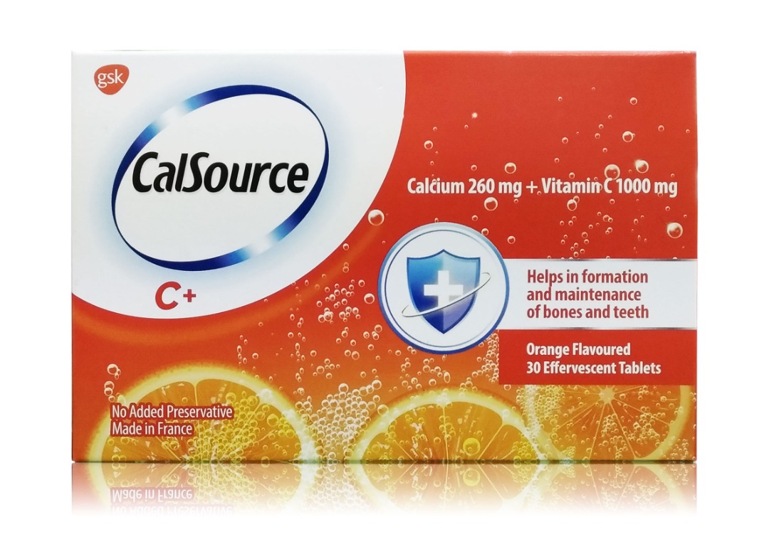 Calsource EF Tab Cal 260mg + Vit C 1g 3 x 10'S | Health & Wellness ...